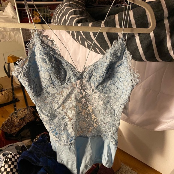 Missguided | Tops | Missguided Light Blue Bodysuit | Poshmark